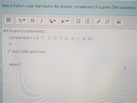 Solved Write A Python Code That Returns The Reverse