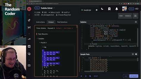 Codewars Sudoku Solver Kata Solving Sudoku With Javascript Youtube