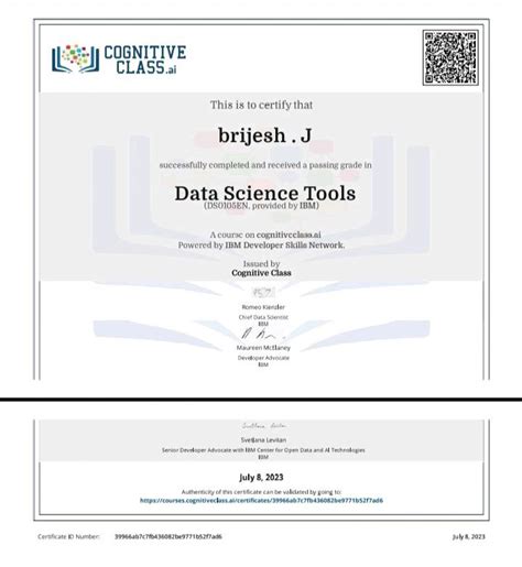 Brijesh J On Linkedin Ibm Cognitiveclass Datascience Datasciencetools