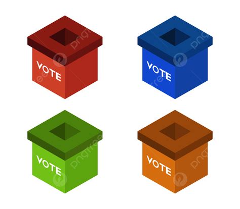 Isometric Voting Box Vector Vote Illustration Candidate Hand Png And