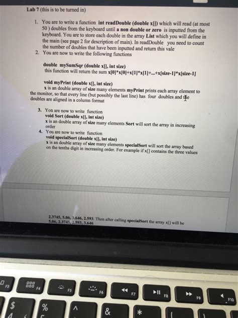 Solved Lab 7 This Is To Be Turned In 1 You Are To Write A