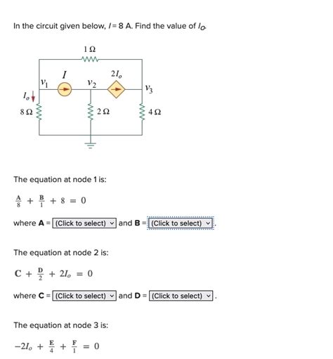 Solved In The Circuit Given Below I A Find The Value Of Chegg