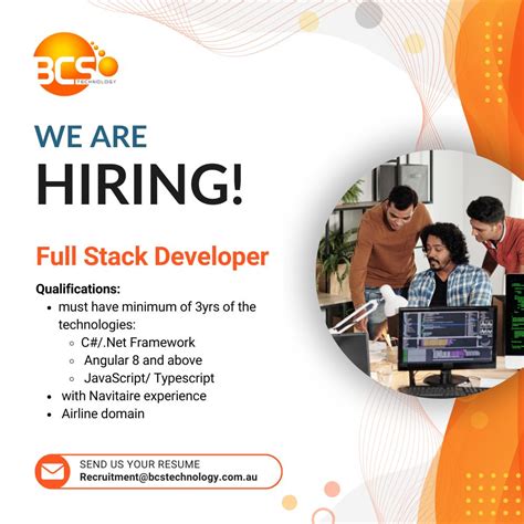 bcs technology international pty ltd on linkedin bcstechnology hiring fullstackdeveloper