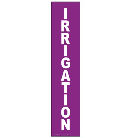 Water Irrigation Label Sticker Purple Us Made Easy Ordering