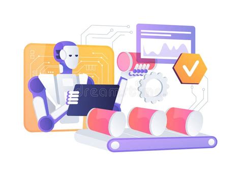 Ai Powered Quality Control Abstract Concept Vector Illustration Stock