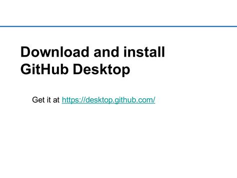 getting started with github desktop ppt