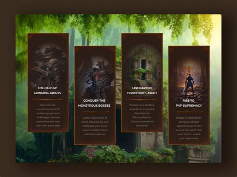 Mmorpg Website Designs Themes Templates And Downloadable Graphic Elements On Dribbble