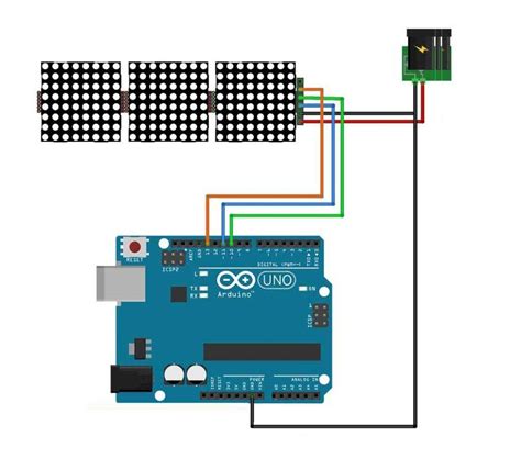8×32 led matrix max7219 tutorial with scrolling text earth bondhon