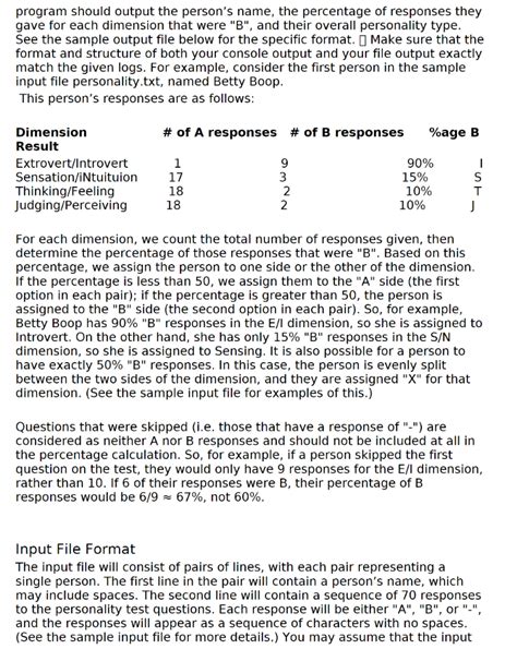 Overview This Program Will Process An Input File Chegg Com