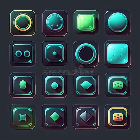 Element Square Game Button Ai Generated Stock Image Image Of Frame