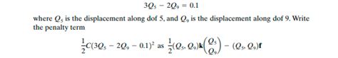 Solved Consider The Multipoint Constraint And Hence Determine