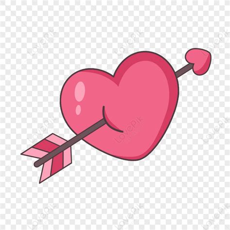 핑크 화살표 일러스트 피어싱 하트빨간웨딩카드 Png 일러스트 무료 다운로드 Lovepik