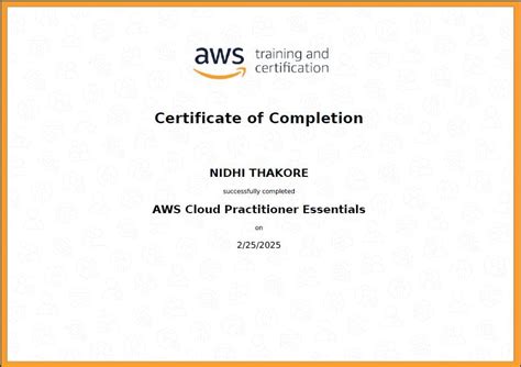Aws Cloudcomputing Certification Learning Awscloudpractitioner Tech… Nidhi Thakore