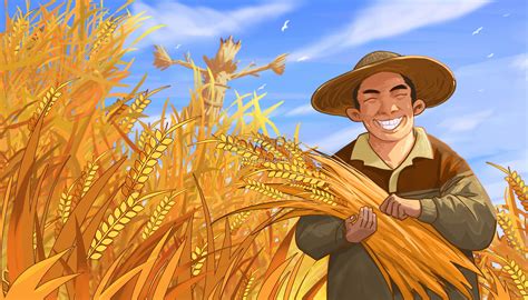 가을 수확의 삼촌 농부 일러스트 무료 다운로드 Lovepik