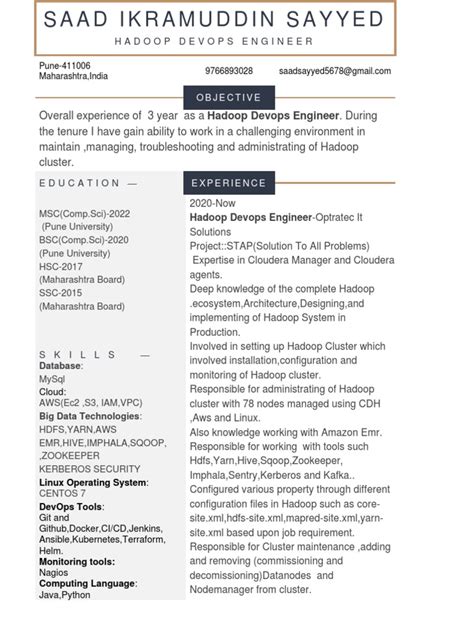 Saad Sayyed Pdf Apache Hadoop Computer Cluster