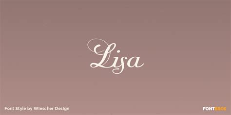 Lisa Font Style By Wiescher Design Font Bros