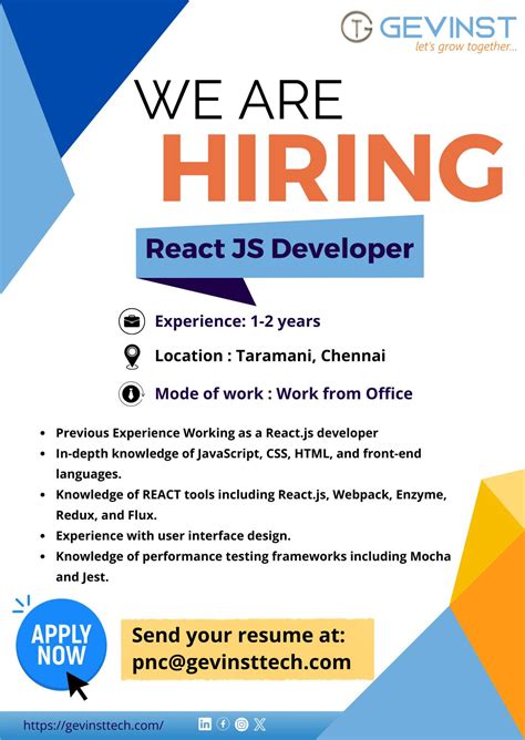 Reactjsjobs Reactjsdeveloper Itjobs Frontenddeveloper Frontendjobs Gevinst Technologies