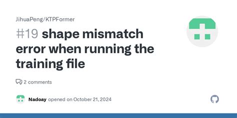 shape mismatch error when running the training file · issue 19
