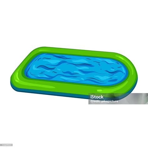 재미있는 풍선 수영장 만화 벡터 일러스트 레이 션 계절에 대한 스톡 벡터 아트 및 기타 이미지 계절 공기 주입 물