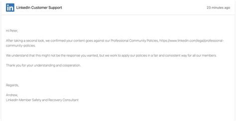 Linkedin As A Professional Community That Claims To Have Policies Fair And Consistent For