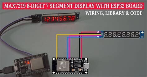 Display Numbers On Max7219 8 Digit 7 Segment Display Using Esp32 Node