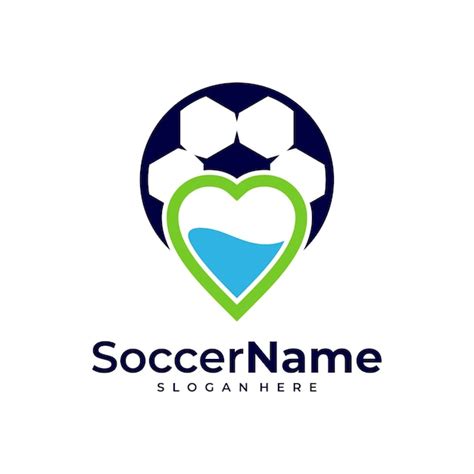 Premium Vector Love Soccer Logo Template Football Love Logo Design Vector