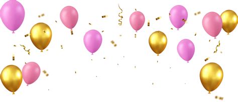 Pink Gold Balloons 38942701 Png