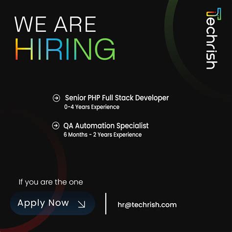 Techrish Solutions On Linkedin Wearehiring Joinourteam Hiring