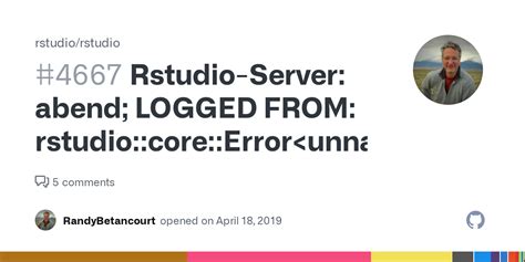 Rstudio Server Abend LOGGED FROM Rstudio Core Error Issue Rstudio Rstudio GitHub
