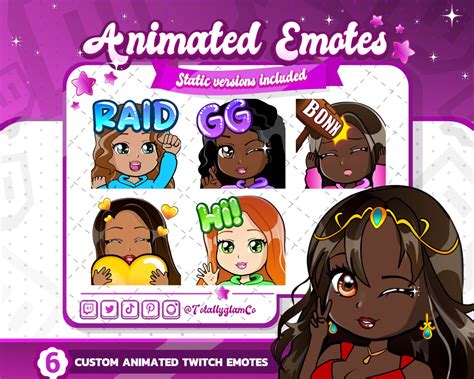 Animated Custom Chibi Emotes Totallyglamco