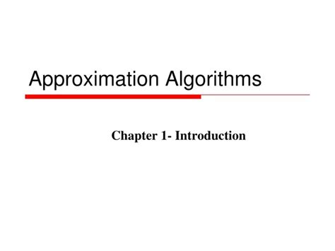 ppt approximation algorithms powerpoint presentation free download