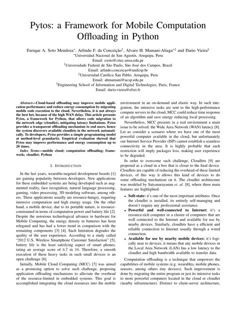 pdf pytos a framework for mobile computation offloading in python