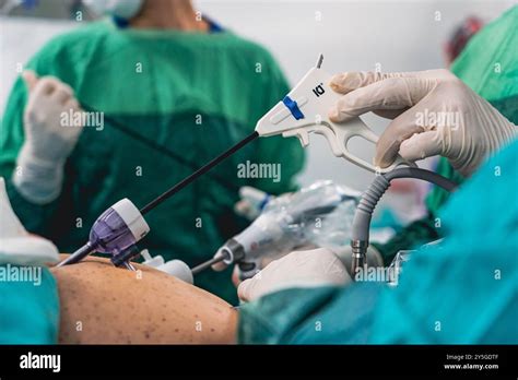 Doctor Performing Laparoscopic Keyhole Bariatric Surgery Gastric Sleeve Gastric Bypass Doctor Performing Laparoscopic Keyhole Bariatric Surgery Gastric Sleeve Gastric Bypass