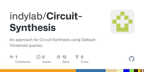 Github Indylabcircuit Synthesis An Approach For Circuit Synthesis
