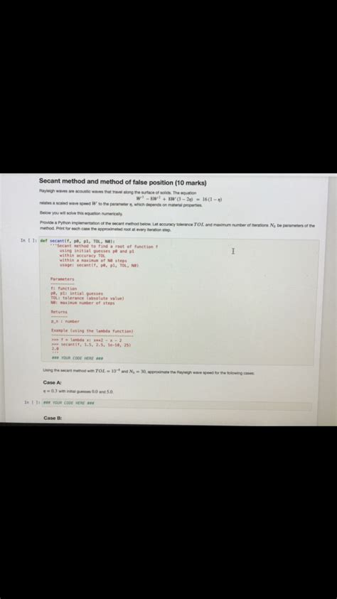 Solved Secant Method And Method Of False Position 10 Marks