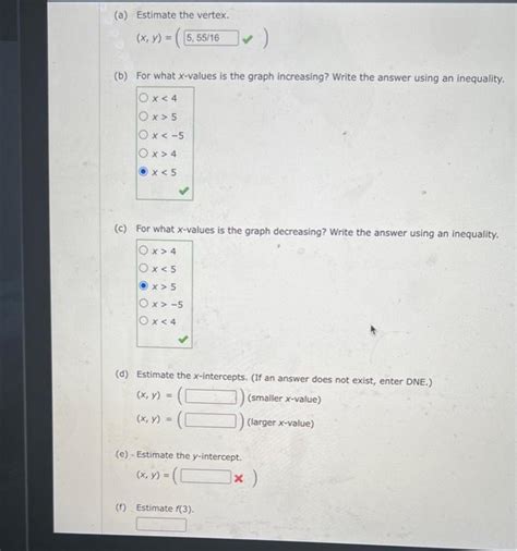 Solved Use The Graph Of F X To Estimate The Following A Chegg