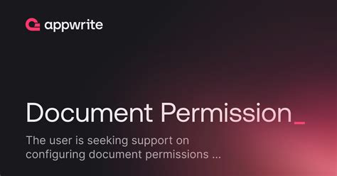 Document Permission Threads Appwrite