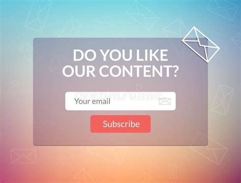 Email Subscribe Form Copy Stock Vector Illustration Of Interface 114364577