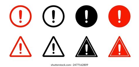 Caution Alarm Set Danger Sign Collection Stock Vector Royalty Free 2477162809 Shutterstock