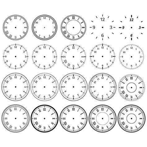 Clock Face Svg Bundle Clock Set Clock Face Clipart Clock Inspire Uplift