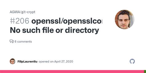 Openssl Opensslconf H No Such File Or Directory Issue Agwa Git Crypt Github