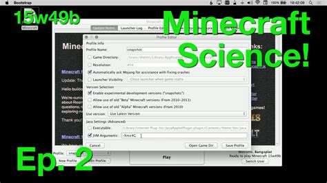 Minecraft Science Ep 2 Java Memory Allocation 15w49b Youtube