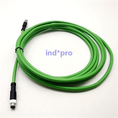 1pcs New Zk1090 3161 0020 M12 To M8 Ethercat Cable Connector Straight 2m 4pin Ebay