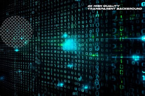 Premium Psd Abstract Futuristic Cyberspace With Binary Code