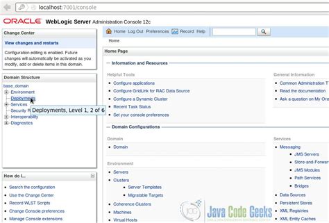 Weblogic Server Administration Tutorial Java Code Geeks