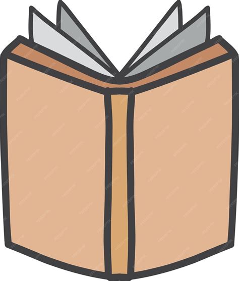손으로 그린 펼친 책 그림 프리미엄 벡터