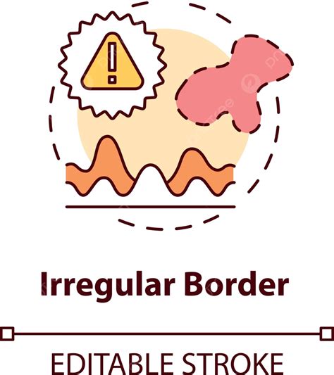 Irregular Border Concept Icon Outline Circle Abstract Vector Outline