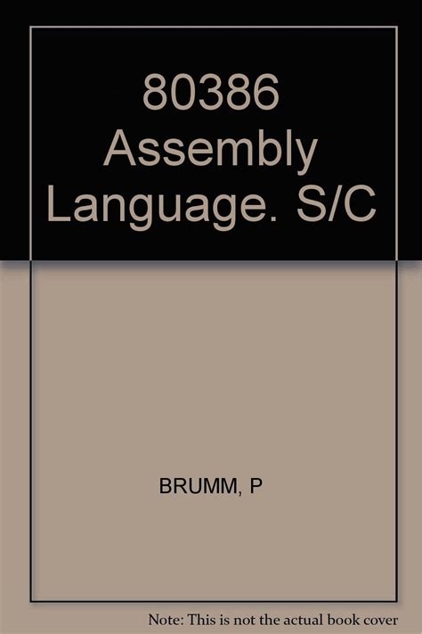 80386 Assembly Language A Complete Tutorial And Subroutine Library