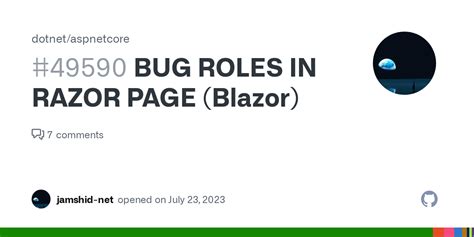 bug roles in razor page blazor · issue 49590 · dotnet aspnetcore · github