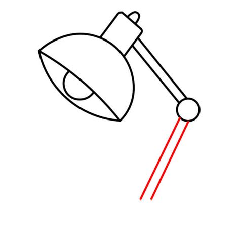 Step 8 Draw The Lamps Base Start With A Curved Oval Shape At The